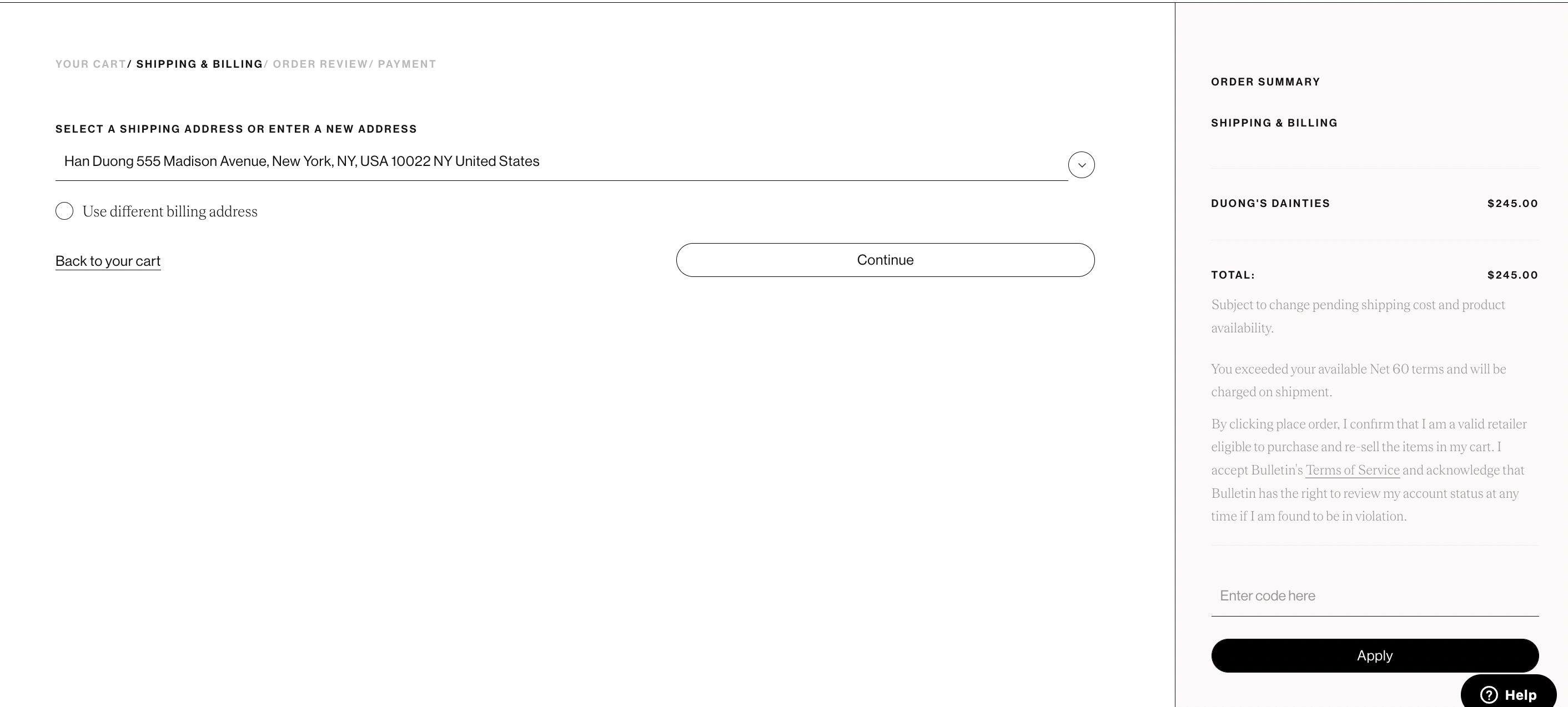 Adding Address Information Bulletin